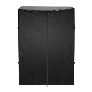 QWORK Wire Rack Cover Shelf Cover, High Density Waterproof/Dustproof Storage Shelving Unit Cover, Fits Racks 48" L x 19''D x 72''H, Used to Cover Sundries,1 Pack (Black)