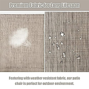 WYFDP 2 Piece Patio Chair Outdoor Dining Chair Garden Terrace Yard Armchair