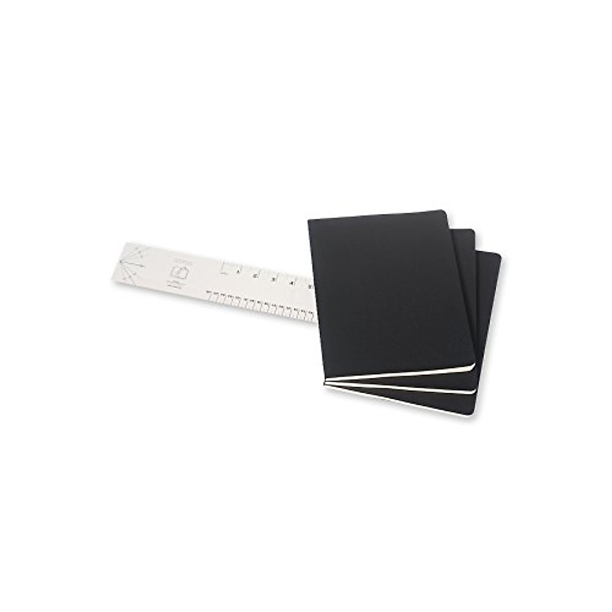Moleskine Cahier Journal, Soft Cover, XL (7.5" x 9.5") Ruled/Lined, Black, 120 Pages (Set of 3)