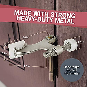 Jack N’ Drill Hinge Pin Door Stop (7 Pack) - Convenient Door Stopper for Door Hinges | Durable, Heavy Duty Metal Construction for Preventing Damaged Walls and Extra Door Security