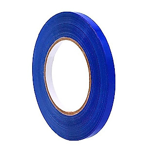 WOD BSTC24PVC Dark Blue Produce Poly Bag Sealing Tape, 3/8 inch x 180 yds. for Packaging and Sealing of Meat, Gifts, or Ice Bags