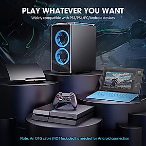Wireless Controller for PS4, 1300mAh Rechargeable Battery Game Controller for Playstation 4/Pro/Slim, Dual Vibration Game Joystick Controller/Headset Jack/ Six-axis Sensor Compatible with PS4 Console