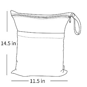 ALVABABY 2pcs Wet Dry Bags Mommy Bag,Waterproof Reusable,Yoga Gym Bag for Swimsuits or Wet Clothes L-YX2834