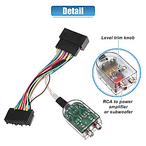 X AUTOHAUX Car Add an Amp Amplifier Adapter Interface to Radio System for Ford 2011-2018 with Red Extension Wire