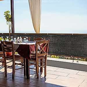 Balcony Privacy Screen Fence Cover,UV Protection Weather Mesh Balcony Shield for Garden Patio Outdoor Backyard (3' x 9.8')