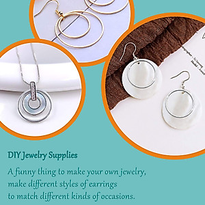 100Pcs Round Earring Beading Hoop Rings,5Sizes Earring Finding Open Bezels Linking Rings Beading Hoop Earrings Pendant for DIY Craft Jewelry Making,Earring Necklace,Crafts Supplies