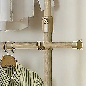 Prince Hanger, Premium Wood Double 2 Tier Hanger, Clothing Rack, Closet Organizer, Wood Color, Sturdy, PHUS-1032, Made in Korea