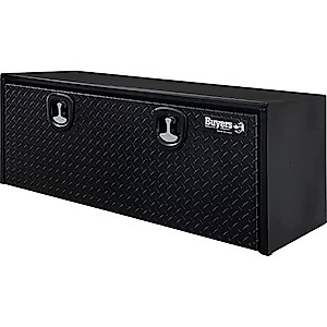 Buyers Products 1702510 Black Steel Underbody Truck Box with Aluminum Door, 18 x 18 x 48 Inch