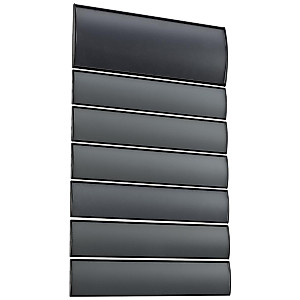 Displays2go, 15 x 25 Inch Aluminum Wall Directory Sign with Snap Out Design, Wall Mounted Design – Black Finish (WCSBK15S6)