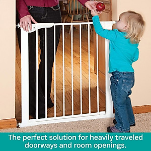 KidCo Gateway Baby Pressure Gate - No Tools or Wall Cups Required, Visual Pressure Indicator, Hold Open Safety Gate - G1000, White