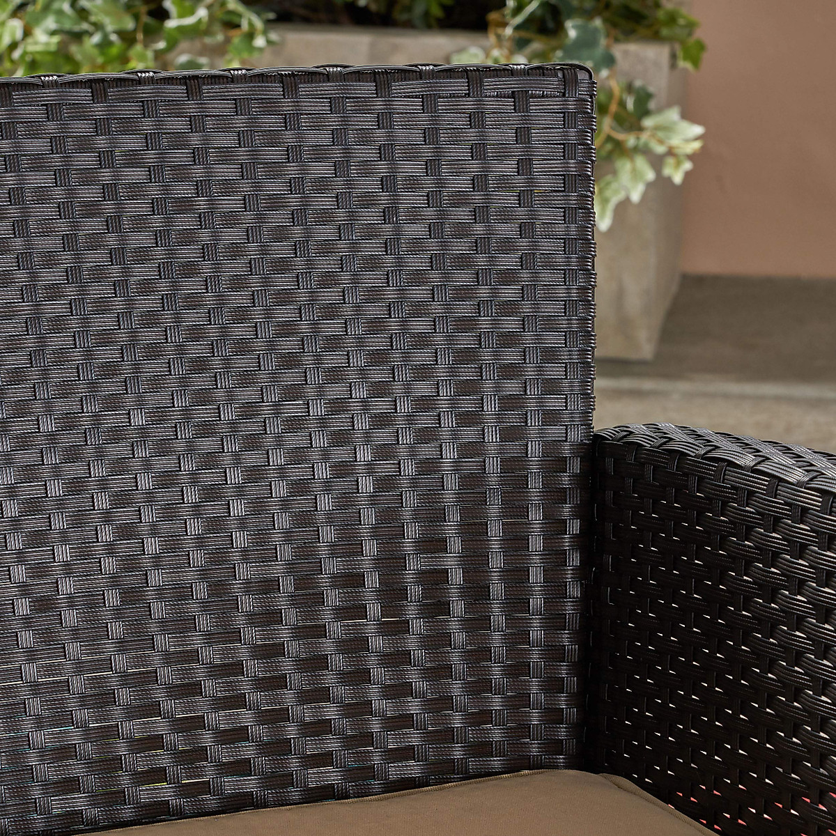 Christopher Knight Home Tori Outdoor Wicker Club Chairs (Set of 2), Brown and Tan