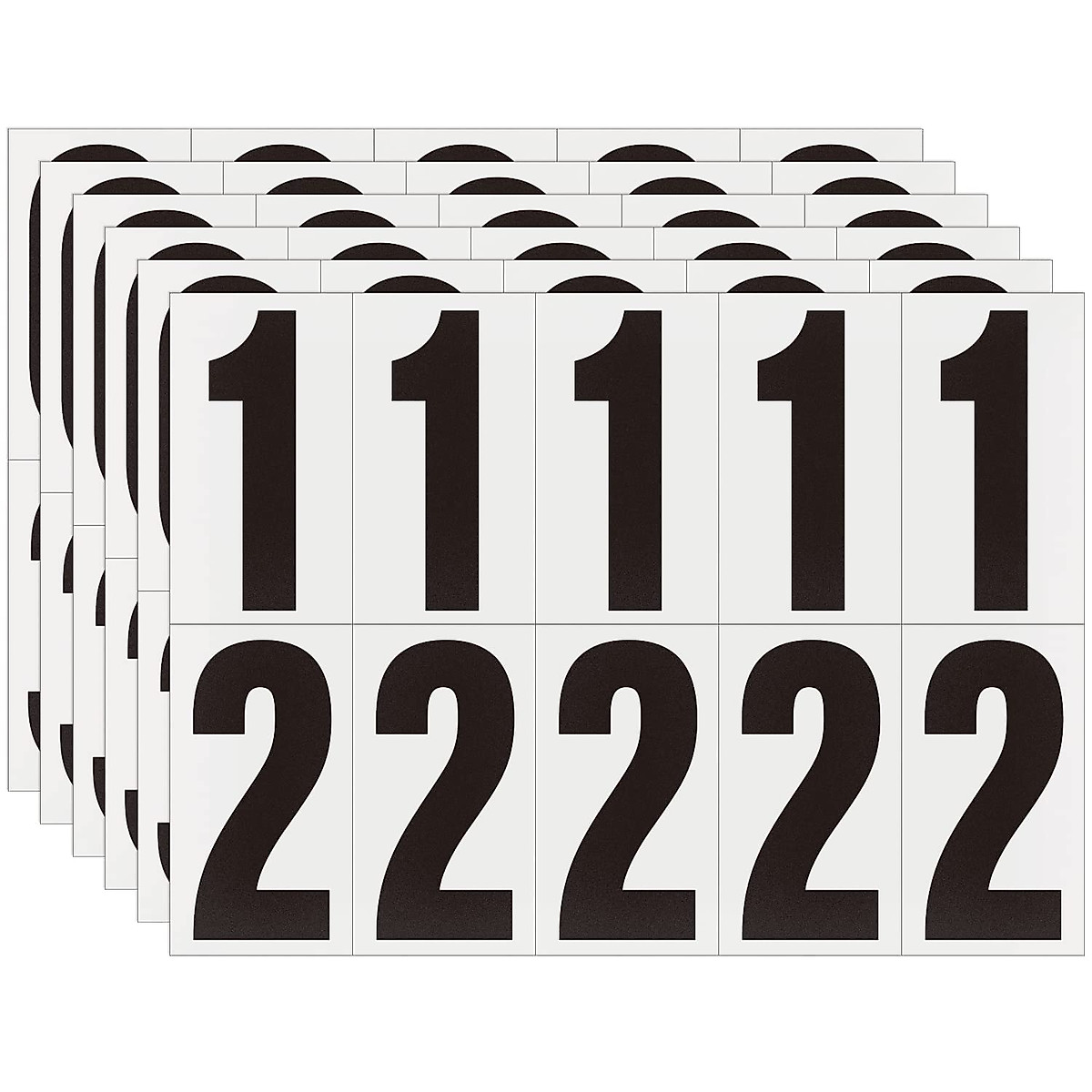 3 inch Adhesive Numbers for Mailbox, House Numbers, Reflective Number Sticker, Mailbox Decals, Address Number, Trash Cans Decal, for Outside (Black/White)