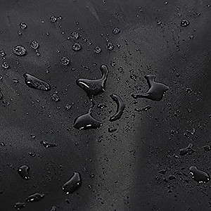 FUFRE Outdoor Umbrella Drying Rack Cover, Waterproof Clothes Drying Rack Cover Rotary Airer Cover with Zipper Drawstring, Clothes Line Protective Cover for Outdoor Garden Courtyard (Black)