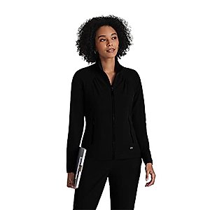 BARCO One 5405 2 Pocket Shir Yoke Princess Zip Jacket (Black, Medium)