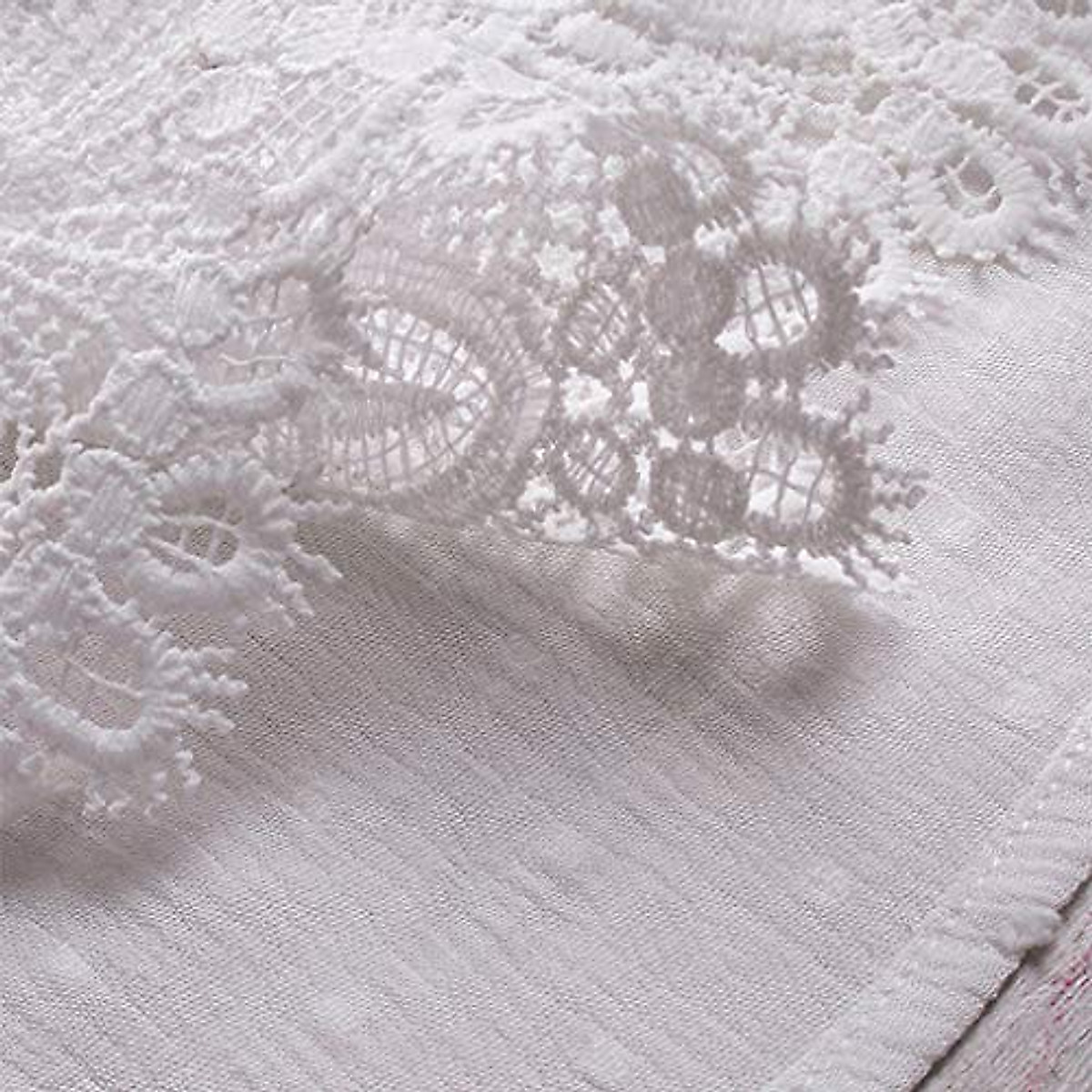 Aniywn Women Round Neck Lace Up Lace Patchwork Flare Pullover Top Casual Plus Size 3/4 Sleeve Floral Printed T-Shirt