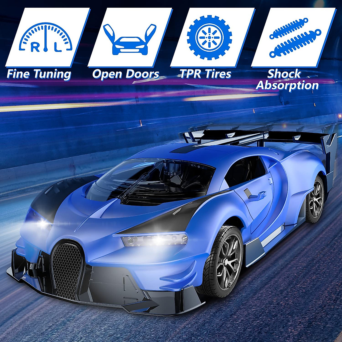 Cusocue Remote Control Car,1:43 Scale RC Cars Toy Off Road Mini Yellow Racing Truck Pickup Cool Toys for Kids 3 4 5 6 7 8 9 Year Old Boys and Girls