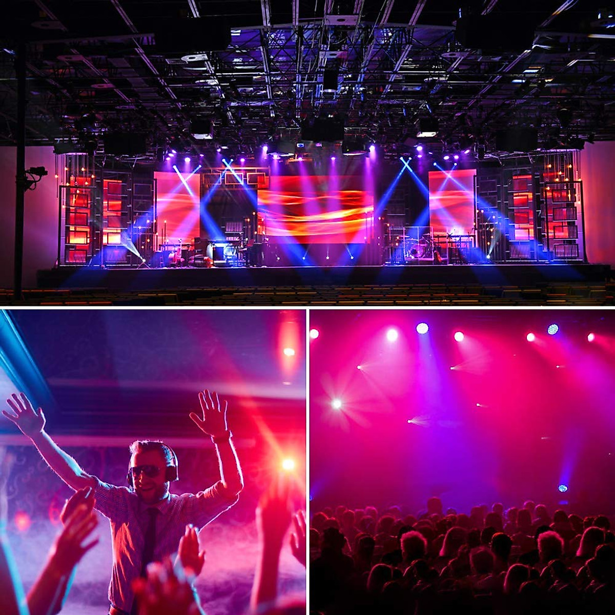 Mini Moving Head DJ Light LED 60W Beam Moving with Halo Effect RGBW 4in1 Dj Light Beam Moving Heads Lights Super Bright Led Dj Spot Light DMX Control