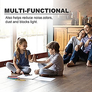 Door Draft Stopper 32" L X 4.5" W X 3.7" T, Strong Adhesive Door Sweep for Exterior and Interior Doors, Dustproof and Soundproof, Brown