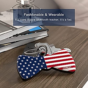 Coredy Lotogo B1 Bluetooth Tracker, Works with Apple Find My (iOS Only), Key Finder and Item Locator with Electronics Light Indicator, Global Signal Source Item Finders for Bags, Key Chain Accessories