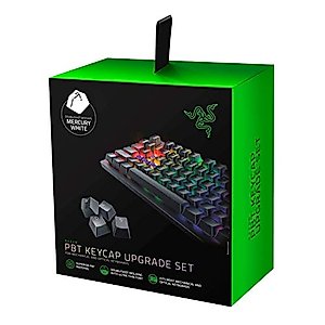 Razer Doubleshot PBT Keycap Upgrade Set for Mechanical & Optical Keyboards: Compatible with Standard 104/105 US and UK layouts - Mercury White