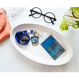 Harry Potter Ravenclaw 22-Inch Strap Lanyard With ID Badge Holder and Crest Charm | Vertical Nametag With Clear Window