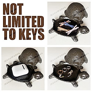 MechWares – Animal Style Cast Iron Key Hider- Hidden Key Holder for Outdoor and Indoor -Room Decoration- Garden Accessory- for Key | Ear Studs | Ring | Paper Clip- 1 Pcs (Turtle-Large)