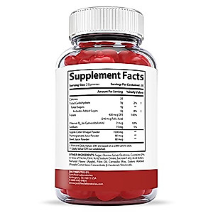 Justified Laboratories (3 Pack) Supreme Keto ACV Gummies 1000MG with Pomegranate Juice Beet Root B12 180 Gummys
