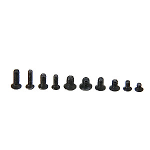 Ochoos 500pcs/set Alloy Steel Black Laptop Computer Screws Assemble Set for Universal Computer Hardware Tool with Screwdriver