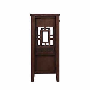 INMOZATA 36 Inch Farmhouse Console Table Sofa Table with 4 Drawers and 1 Storage Shelf Pine Wood Material for Entryway Entrance Living Room Bedroom Hallway Kitchen,Espresso