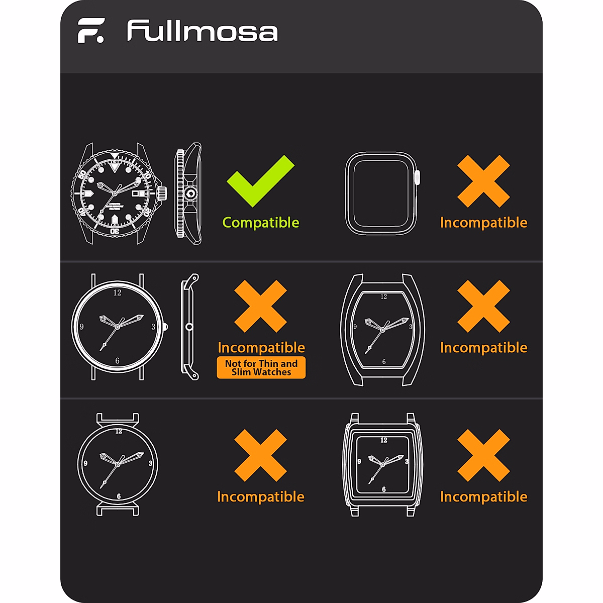 Fullmosa 22mm Silicone Watch Bands No Gaps Compatible for Samsung Galaxy Watch 46mm/Gear S3 Classic/Frontier, Galaxy Watch 3 45mm,(Black+Red)