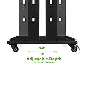 NavePoint 42U 4 Post Server Rack – Open Frame Rack for 19 Inch Equipment, Adjustable Depth 4-Post Network Rack Floor Mount, 42U Server Rack 793lbs Capacity, Black