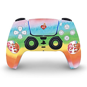 Head Case Designs Officially Licensed Care Bears Rainbow Classic Vinyl Faceplate Sticker Gaming Skin Case Cover Compatible with Sony Playstation 5 PS5 Disc Edition Console & DualSense Controller