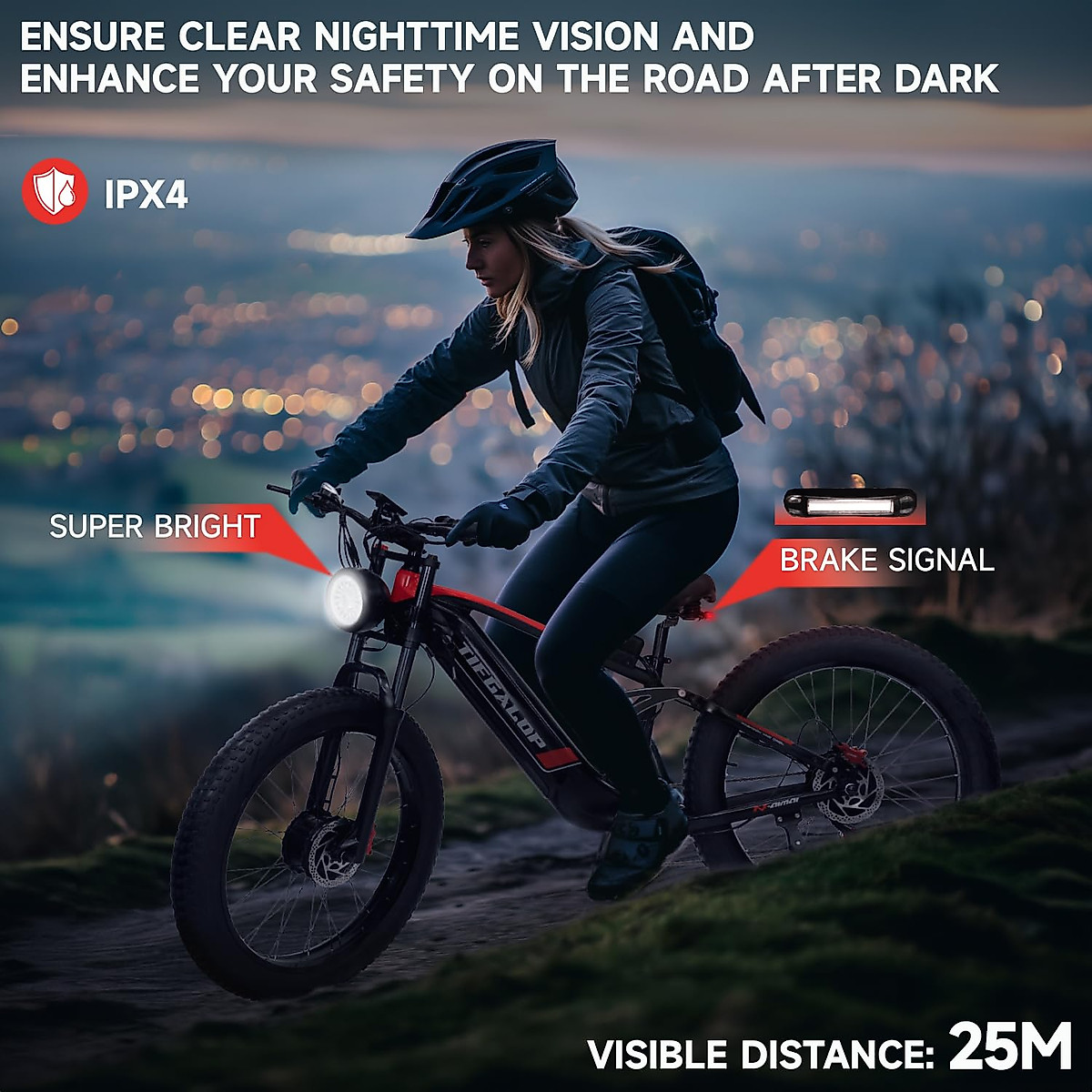 Electric Bike for Adults - 2000W Ebike with 37MPH 50Miles Range, 26'' x 4.0'' Off-Road Fat Tires Bicycle,52V 22Ah Removable Battery Electric