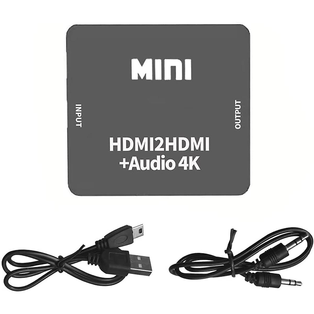 JOULIN HDMI Audio Extractor Splitter Hdmi to Hdmi 3.5mm Audio 4K*2K@30HZ 3D Adapter with AUX Stereo Audio Separate Output 1080P Compatable for TV, PC,Sound System, Xbox,Switch,PS3, PS4,PS5