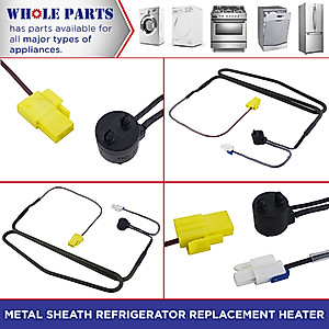Whole Parts Part #DA47-00322J Refrigerator Defrost Heater & Bi-Metal Defrost Thermostat Assembly, Replacement & Compatible w/Some Samsung, Non-OEM Appliance Parts, 2 Yr Warranty Replacement Policy