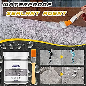 ZJYL Polyurethane Waterproof Coating, Transparent Waterproof Coating Agent, Waterproof Insulating Sealant-Repair and Seal Cracks, for Repairing Joints, Pipes, Drains, Roofs (300g)