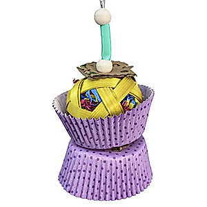 Bonka Bird Toys 1080 Cane Cake Foraging Parrot cage Toys Cages Shredder Cockatiel Quality Product Hand Made in The USA