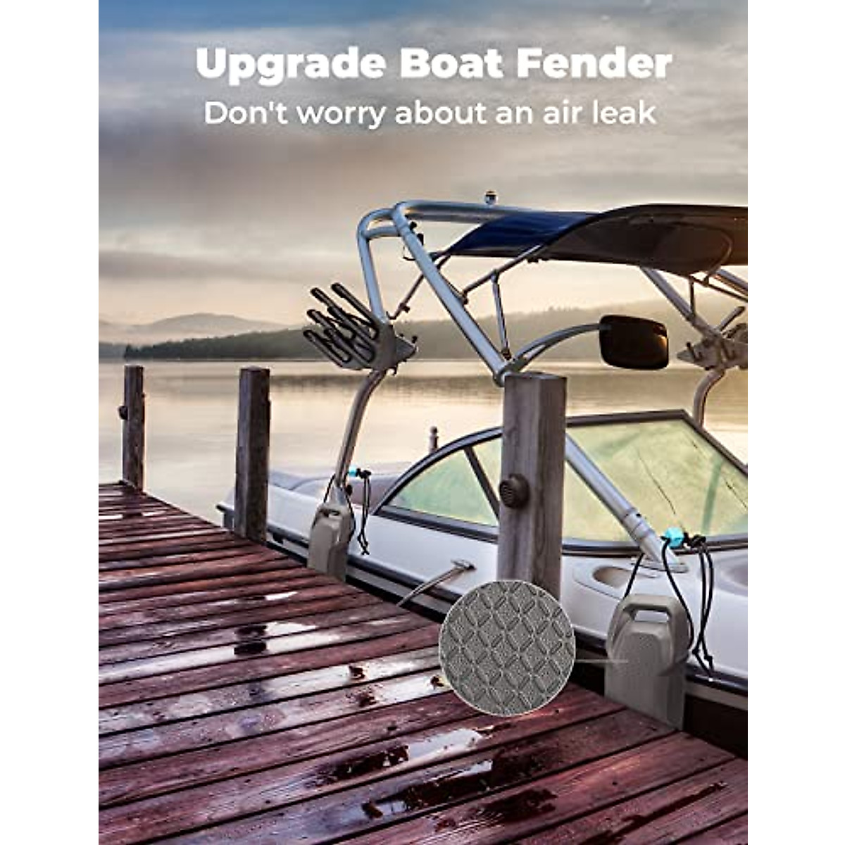 KEMIMOTO Boat Fenders Boat Bumpers for Docking Upgraded Boat Fenders Bumpers, Fit for Bass Boat and Jon Boat, etc