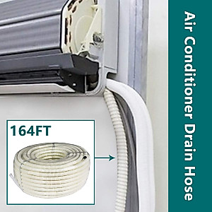 Daisypower 164Ft Air Conditioner Drain Hose Pipe, for Mini-Split Ductless AC, Heat Pump System,Cooling Only.5/8 ID
