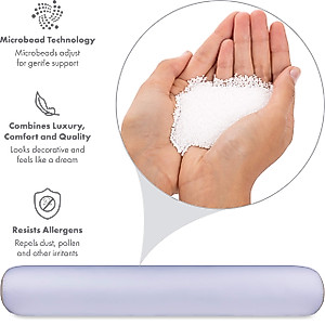 Case Only - Body Pillow Cover Stylish Silky Super Soft - 85% Spandex/ 15% Nylon, Beauty - Anti Wrinkle, Anti Aging Prevention - Breathable Pillowcase Design - Gentle on Hair Size 48 X 8, Silver Mist