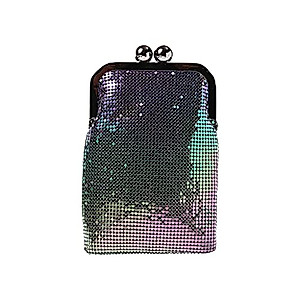 SEIJY Small Day Clutch with Sequined Candy Color Soft Phone Pocket Money Bags with Chain Shoulder Evening Bags (Color : D, Size : 1)