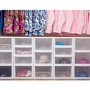 Sterilite 16 Qt Single Box Modular Stacking Storage Drawer Container (18 Pack)