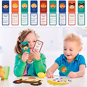 43 Pcs Social Emotional Learning Activities for Kids Preschool Emotion Cards Making Faces and Describe Feelings Educational Games Speech Toy for Toddlers Children Over 6 Years Old