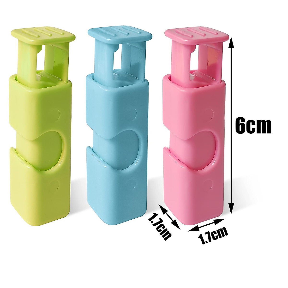 Bag Clips for Food Storage, Bread Bag Clips, Food Bag Clips for Bread, Nuts, Dried Fruit, Frozen Foods Bag Cinch Non-Slip Grip, Easy Squeeze & Lock, 12 Pack (Multi-Color)