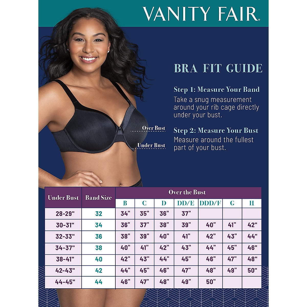 Vanity Fair Women's Plus Size Illumination Full Figure Zoned-in Support Bra, Lightly Lined Cups up to DD, Underwire-Beige, 38C