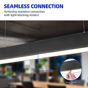 Barrina LED Hexagon Light, DIY Linear Light, Dimmable Hanging Shop Light, 2700K 4000K 5000K Color Changing, Linkable Office Light Fixtures, Seamless Connection, 5568-0-10V Series