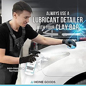 JJ Care Clay Bar - Contains 3 Pack 300gram Clay Bar for Car Detailing (3x100g) + 16.9 fl. oz Clay Bar Lubricant + 2 Pack Microfiber Cloth - Clay Bar Kit - Clay Bars Auto Detailing