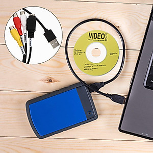 OSALADI Video Converter Capture USB Capture Card USB Capture 1 Set of Video Adapter Video Selector Portable Audio Adapter (Black) Capture Card Audio Video Capture