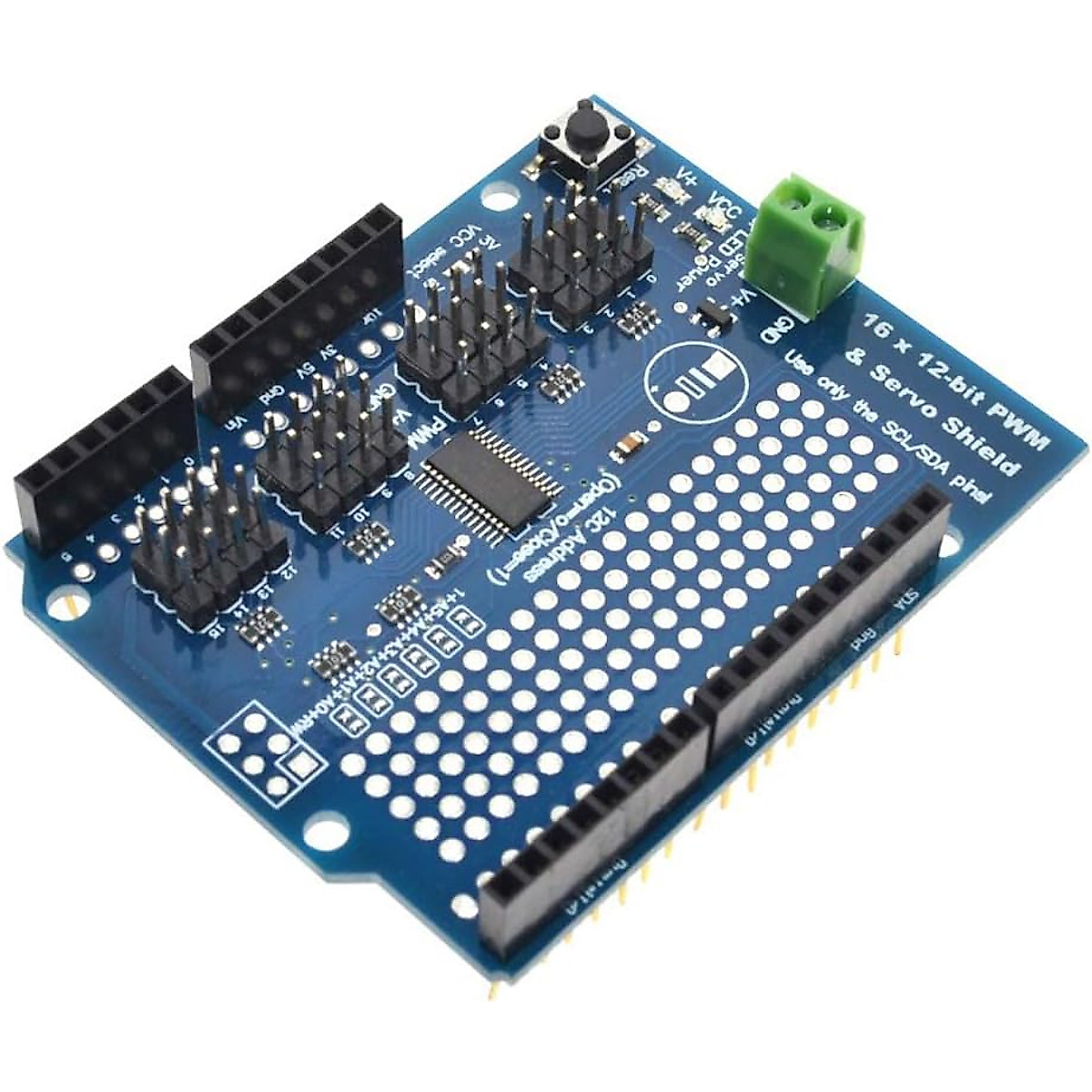 HiLetgo PCA9685 Servo Shield PCA9685 16 Channel 12-bit PWM Servo Driver Shield I2C Interface for Arduino