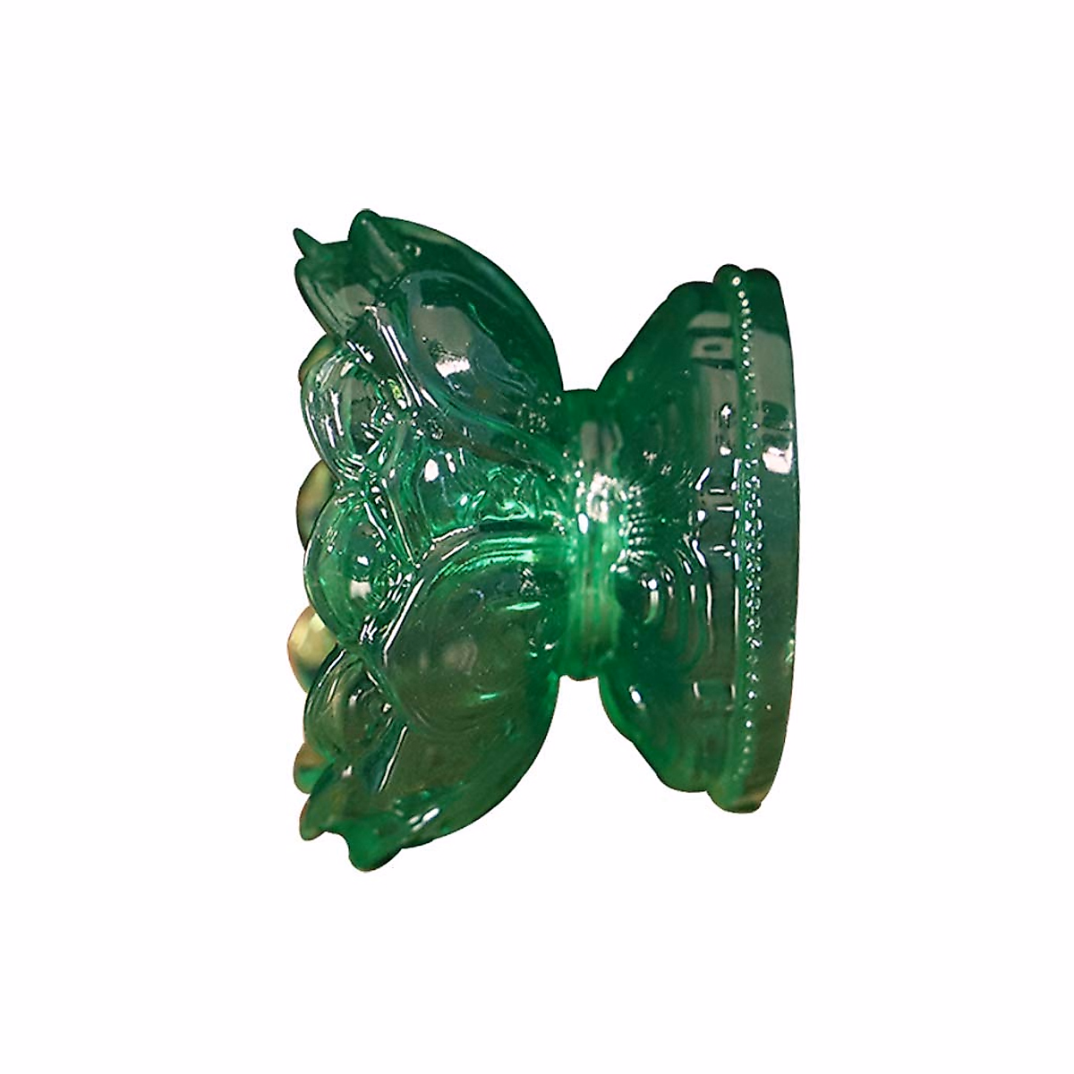 Hand Held Prayer Wheel Holder/Resin Lotus Shaped Hand Held Prayer Wheel Base Display Stand - Tibet Tibetan Buddhism Buddha Prayer Wheel Display Stand(NO Prayer Wheel) (Green)